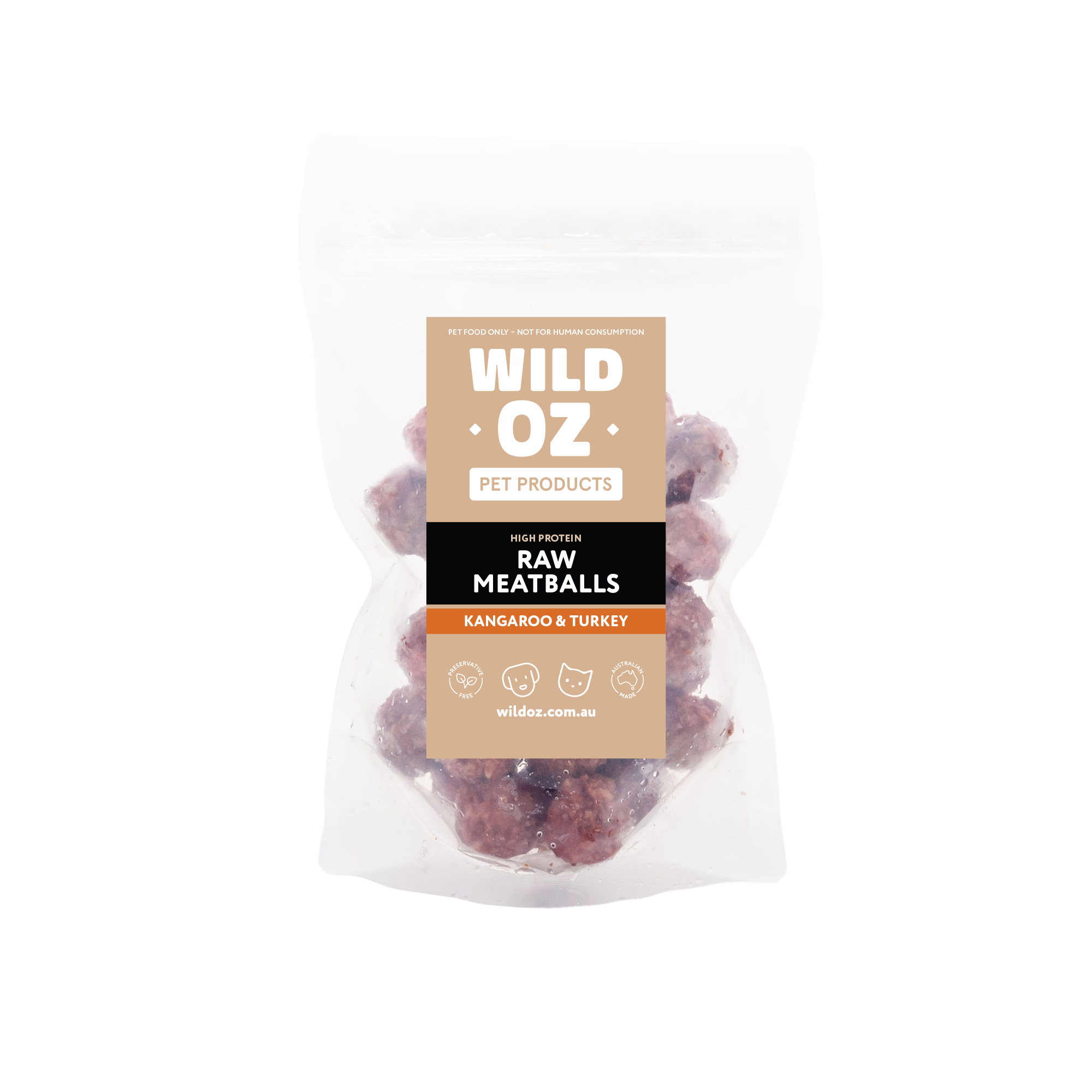 Raw Meatballs - Kangaroo & Turkey – wild-oz