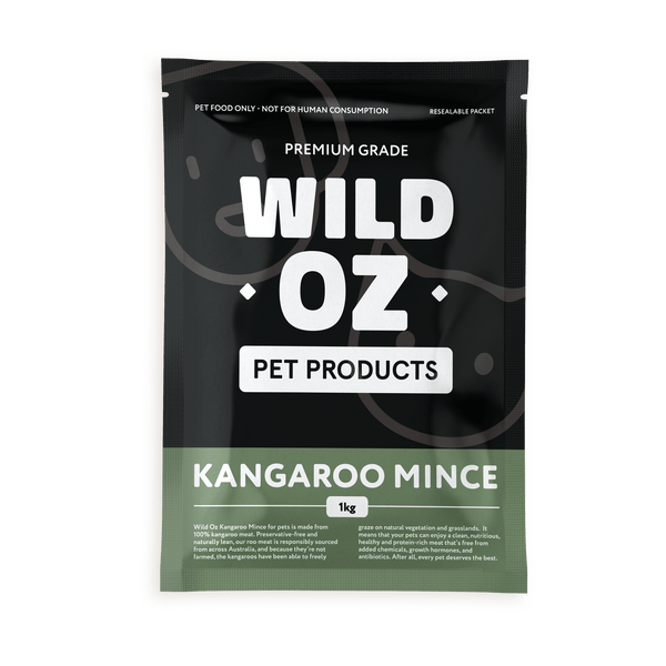 Raw Kangaroo mince pet food 1kg – wild-oz